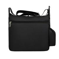 China Black OEM ODM Messenger Crossbody Bag With Bottle Holder Pocket for sale