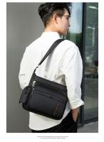 China Black OEM ODM Messenger Crossbody Bag With Bottle Holder Pocket for sale