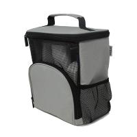 China Custom Logo Large 300D Oxford Makeup Toiletry Bag Mesh Hanging Travel For Women Mens Wash for sale
