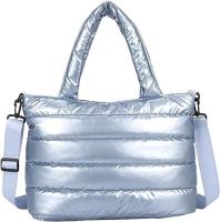 China Custom Puff Print Cross Body Tote Bag Tear Resistant With Cotton Padded for sale