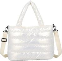 China Custom Puff Print Cross Body Tote Bag Tear Resistant With Cotton Padded for sale