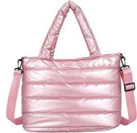 China Custom Puff Print Cross Body Tote Bag Tear Resistant With Cotton Padded for sale
