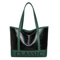 China Women Oem Fashion PU Leather Handbags Oversize Green Black Wholesale with Personalized LOGO for sale