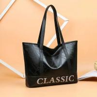 China Women Oem Fashion PU Leather Handbags Oversize Green Black Wholesale with Personalized LOGO for sale