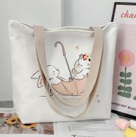 China Colefa Customizable Zippered Eco Friendly Canvas Tote Bags With Webbed Handle for sale