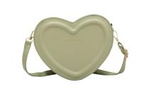 China Women Heart Shape Small Leather Crossbody Bag With Shoulder Strap for sale