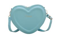 China Women Heart Shape Small Leather Crossbody Bag With Shoulder Strap for sale