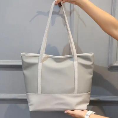 China Custom Made Odm Pu Leather Handbags Polyester Lining Women For Tablet Tote bags with LOGO for sale