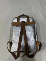 China Biodegradable Golden Silver Reusable Washable Kraft Paper Backpack for sale