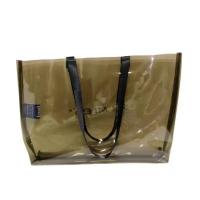 China Custom woman clear pink pvc laser transparent shiny handbags lady shoulder beach summer pvc tote bags with custom printe for sale