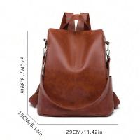 China Women's Fashionable Backpack Stylish and Versatile High-Quality Anti-Theft PU Leather Bag with Large Capacity Wholesale for sale