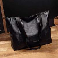 China Large Tote Bag for Women 2026 New Korean Style Big Capacity Versatile Tote Handbag Soft PU Leather Shoulder Bag with LOGO for sale