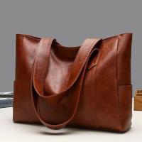 China Large Tote Bag for Women 2026 New Korean Style Big Capacity Versatile Tote Handbag Soft PU Leather Shoulder Bag with LOGO for sale