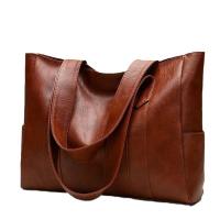 China Large Tote Bag for Women 2026 New Korean Style Big Capacity Versatile Tote Handbag Soft PU Leather Shoulder Bag with LOGO for sale