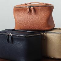 China New Arrival Leather Makeup Bag Portable Large Capacity Professional Travel & Business Trip Handheld Cosmetic Storage Case for sale