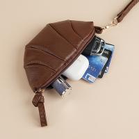 China Korean-Style Croissant-Shaped Wallet Minimalist Texture Pouch Large-Capacity Coin Purse Simple Solid-Color Storage Bag for sale