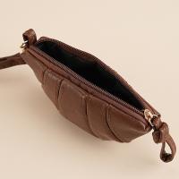 China Korean-Style Croissant-Shaped Wallet Minimalist Texture Pouch Large-Capacity Coin Purse Simple Solid-Color Storage Bag for sale