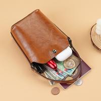 China Retro Versatile Soft Leather Exquisite Cute Coin Purse Card Holder Women's Vegetable-Tanned Cowhide Mini Bucket Wallet for sale
