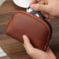 China 2026 Must-Have Vintage Textured Zipper Coin Purse Compact and Exquisite Key Organizer Mini Clutch Card Holder & Coin Pouch for sale