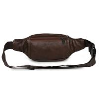 China Trending Multifunctional Sports Men's Waist Bag Leather Retro Solid-Color Wallet Portable New-Style Fully Customizable for sale