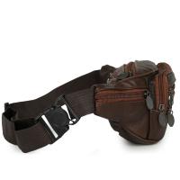 China Trending Multifunctional Sports Men's Waist Bag Leather Retro Solid-Color Wallet Portable New-Style Fully Customizable for sale