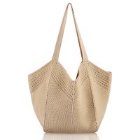 China Custom Casual Large-Capacity Polyester Knit Bag New Lace-Up Sweet Style Single Shoulder Bags Vacation Beach Women's Handheld for sale