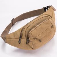 China Canvas Waist Bag Durable Work Large Capacity Phone Keys Storage Perfect for Street Vendors Cashier's Purse Lightweight with LOGO for sale