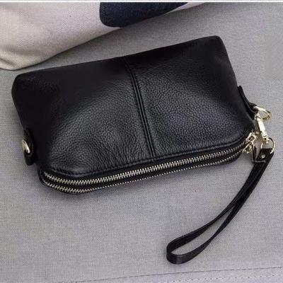 China 2025 New Fashion Korean-Style Phone Handbag Black PU Leather Shoulder Bag Waterproof Versatile Multi-Compartment Square Clutch for sale