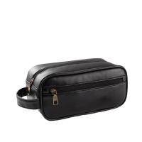 China Retro-inspired New PU Leather Men's Cosmetic Bag Large Capacity Minimalist Toiletry Pouch Luxury-inspired Premium Storage Bag for sale