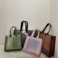 China Black Transparent Tote Shopping Bag Green Composite Plastic PVC Packaging Bags Clothing Shopping Gift Bag Waterproof with LOGO for sale