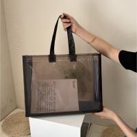 China Black Transparent Tote Shopping Bag Green Composite Plastic PVC Packaging Bags Clothing Shopping Gift Bag Waterproof with LOGO for sale