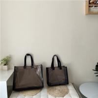 China Black Transparent Tote Shopping Bag Green Composite Plastic PVC Packaging Bags Clothing Shopping Gift Bag Waterproof with LOGO for sale