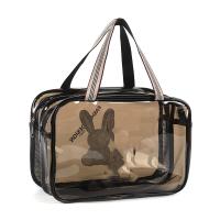 China PVC Double-Layer Large-Capacity Wet/Dry Separation Cosmetic Bag Thickened Waterproof Toiletry Swimming Travel Daily Storage Bag for sale