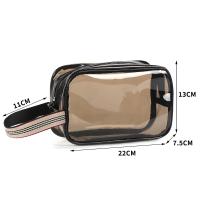China PVC Double-Layer Large-Capacity Wet/Dry Separation Cosmetic Bag Thickened Waterproof Toiletry Swimming Travel Daily Storage Bag for sale
