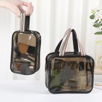 China PVC Double-Layer Large-Capacity Wet/Dry Separation Cosmetic Bag Thickened Waterproof Toiletry Swimming Travel Daily Storage Bag for sale
