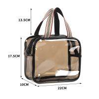 China PVC Double-Layer Large-Capacity Wet/Dry Separation Cosmetic Bag Thickened Waterproof Toiletry Swimming Travel Daily Storage Bag for sale