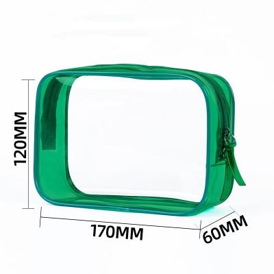 China New Large-Capacity Makeup Bag Waterproof PVC Storage Pouch Transparent & Colorful Zipper Toiletry Bags Portable with LOGO for sale