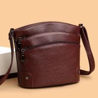 China 2025 New Multi-Layer Bucket Crossbody Bags Vintage Colored Shoulder Fashionable multi-functional Waterproof PU Leather Bag for sale