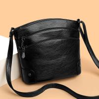 China 2025 New Multi-Layer Bucket Crossbody Bags Vintage Colored Shoulder Fashionable multi-functional Waterproof PU Leather Bag for sale