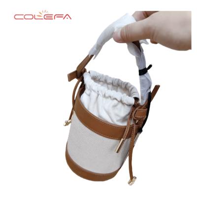 China Colefa Made in China Brand Lovely Ladies Gathered Opening Round Handbags Clutch Bag Girls Women's Cylindrical Outdoor Bag for sale