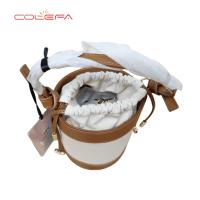 China Colefa Made in China Brand Lovely Ladies Gathered Opening Round Handbags Clutch Bag Girls Women's Cylindrical Outdoor Bag for sale