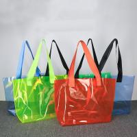China PVC Handheld Shopping Bags Clear Waterproof Large Capacity Shopping Bags Fashion-Worthy Colorful Gift Bag with Custom LOGO for sale