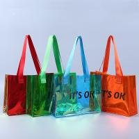 China PVC Laser-Color Handheld Shopping Bag Trendy Transparent Jelly Bag with Vibrant Colors Thickened Universal Gift Customized Bag for sale