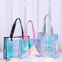 China PVC Laser-Color Handheld Shopping Bag Trendy Transparent Jelly Bag with Vibrant Colors Thickened Universal Gift Customized Bag for sale