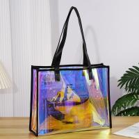 China PVC Laser-Color Handheld Shopping Bag Trendy Transparent Jelly Bag with Vibrant Colors Thickened Universal Gift Customized Bag for sale