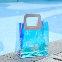 China PVC Laser-Color Handheld Shopping Bag Trendy Transparent Jelly Bag with Vibrant Colors Thickened Universal Gift Customized Bag for sale
