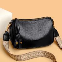 China 2026 Women's Bag Wide Shoulder Strap Vintage Crossbody Bags Premium-Quality PU Leather Made New Trend Style with Custom Printing for sale