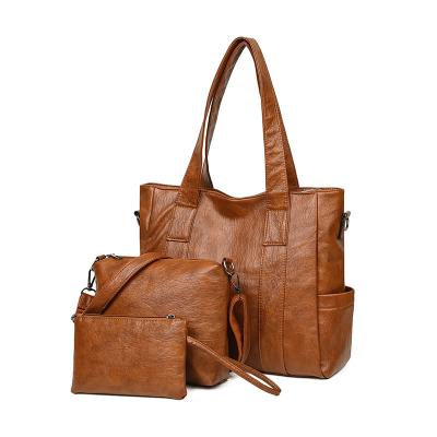 China Wholesale Women's 2025 New Multi-Pc Crossbody Bag 3pcs Set Trendy Large Capacity Ladies' Shoulder Tote Bags Factory Direct for sale