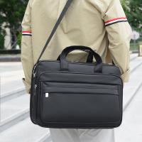 China Business Briefcase Men's Laptop Black Bags Canvas Large Capacity Document Business Travel Crossbody Tool Kit with Custom LOGO for sale