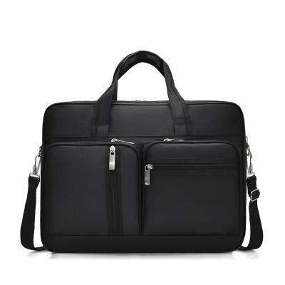 China Business Briefcase Men's Laptop Black Bags Canvas Large Capacity Document Business Travel Crossbody Tool Kit with Custom LOGO for sale